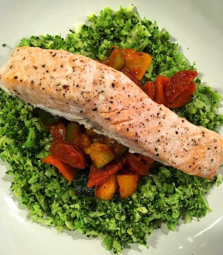 Salmon, Broccoli Rice & A Kind-Of Ratatouille – City of Simplicity
